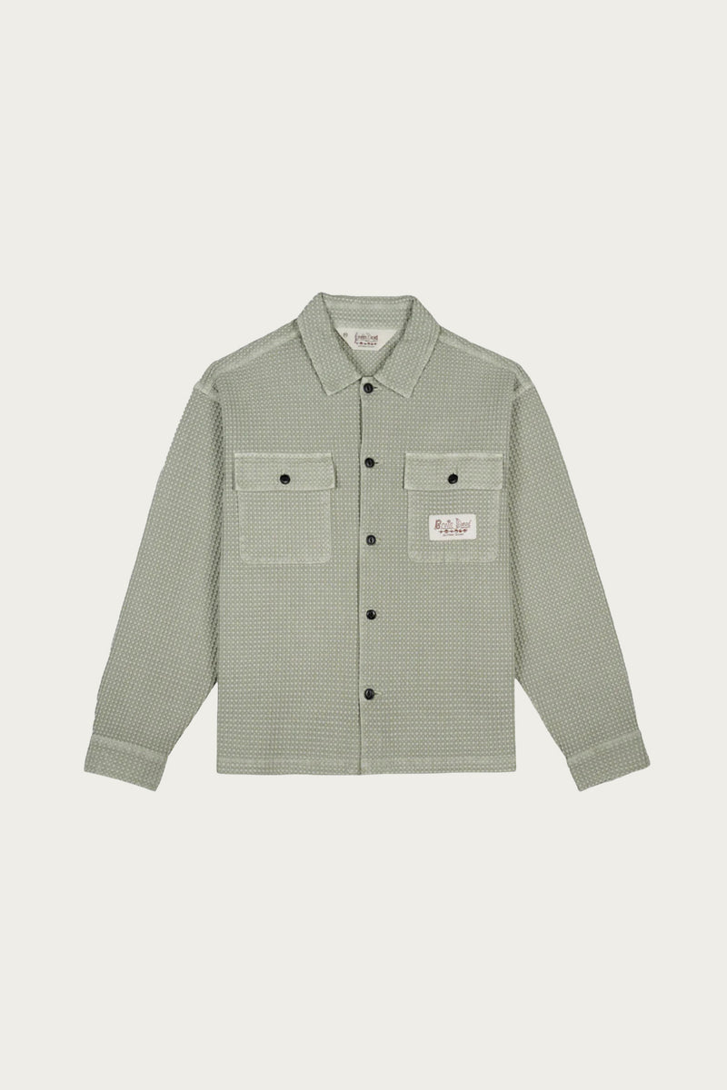Braindead Waffle Button Front Shirt | Stone| – Canoe Club