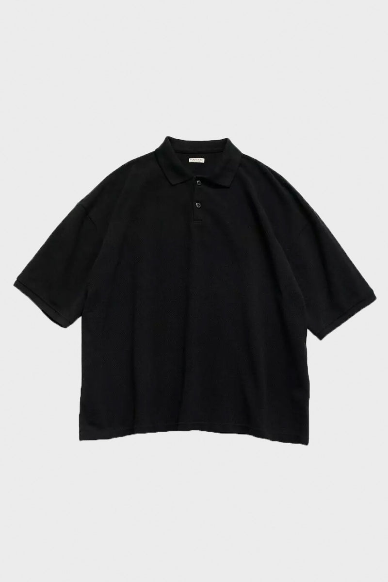 Kapital Pique BOX Polo Shirt | Black | Canoe Club