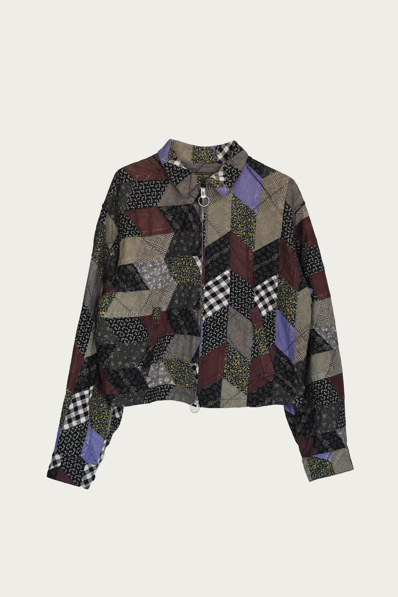 Kapital YABANE Quilt Patchwork Drizzler JKT | Black | Canoe Club