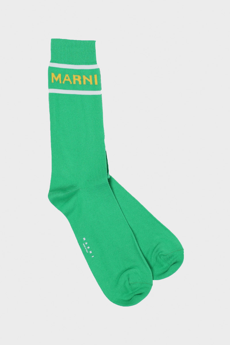 Marni Techno Logo Socks | Moss | Canoe Club