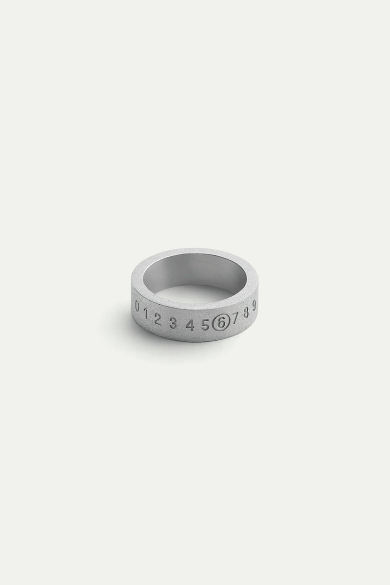 MM6 Maison Margiela Minimal Numeric Signature Ring | Satined Palladio ...