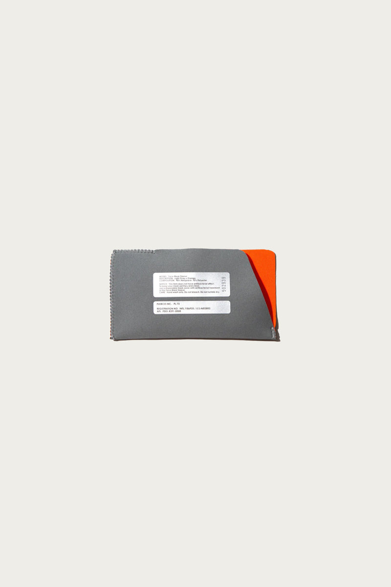 Puebco Face Mask Sleeve | Light Gray/Orange | Canoe Club
