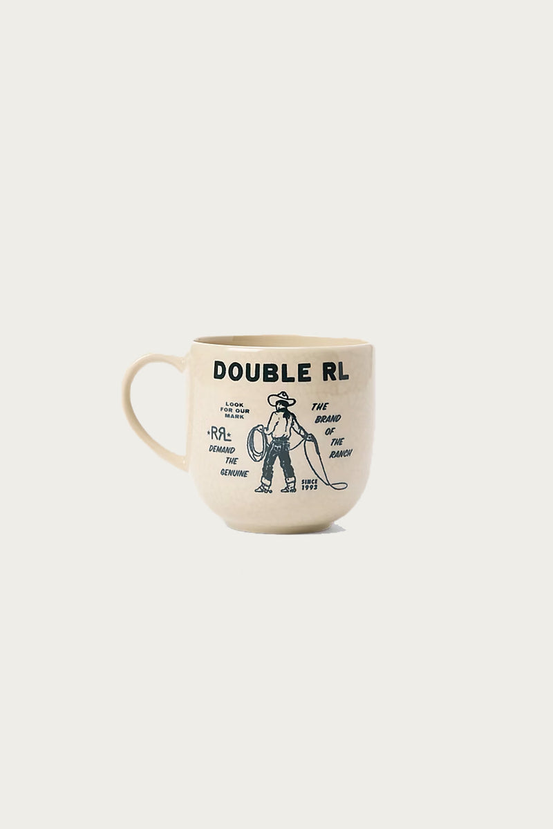 RRL Double RL Logo Mug | Cream/Black | Canoe Club