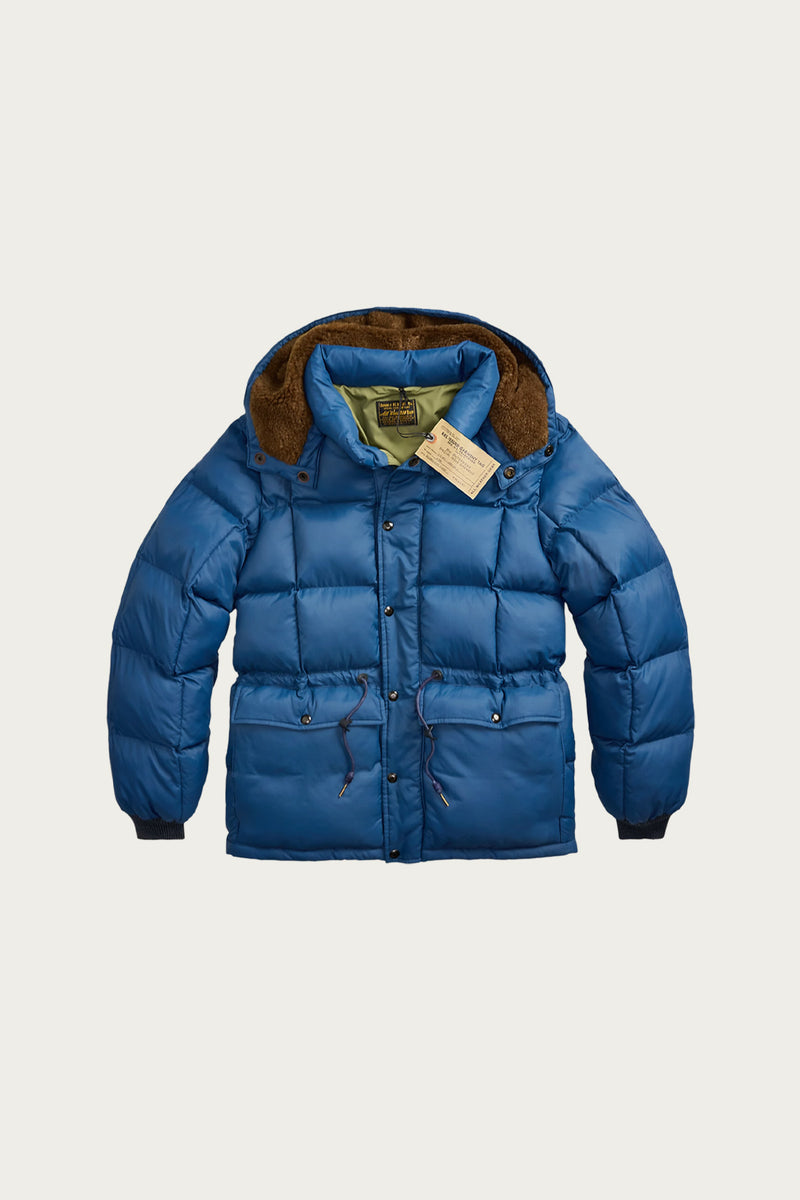 RRL Quilted Ripstop Hooded Jacket | Vintage Blue | Canoe Club