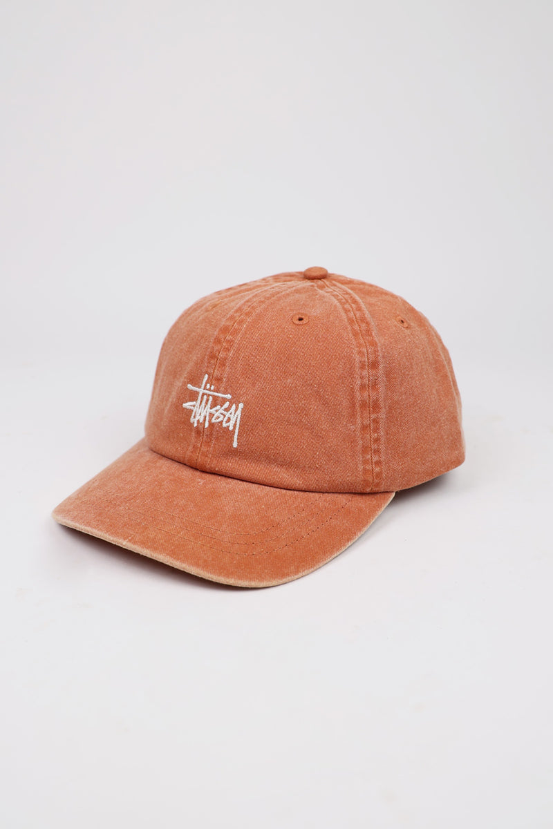 Stüssy Washed Basic Low Profile Cap | Rust Red | Canoe Club