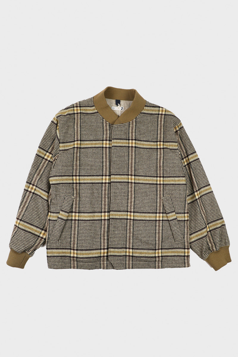 ts(s) Fly Front Rib Collar Jacket | Brown/Yellow | Canoe Club
