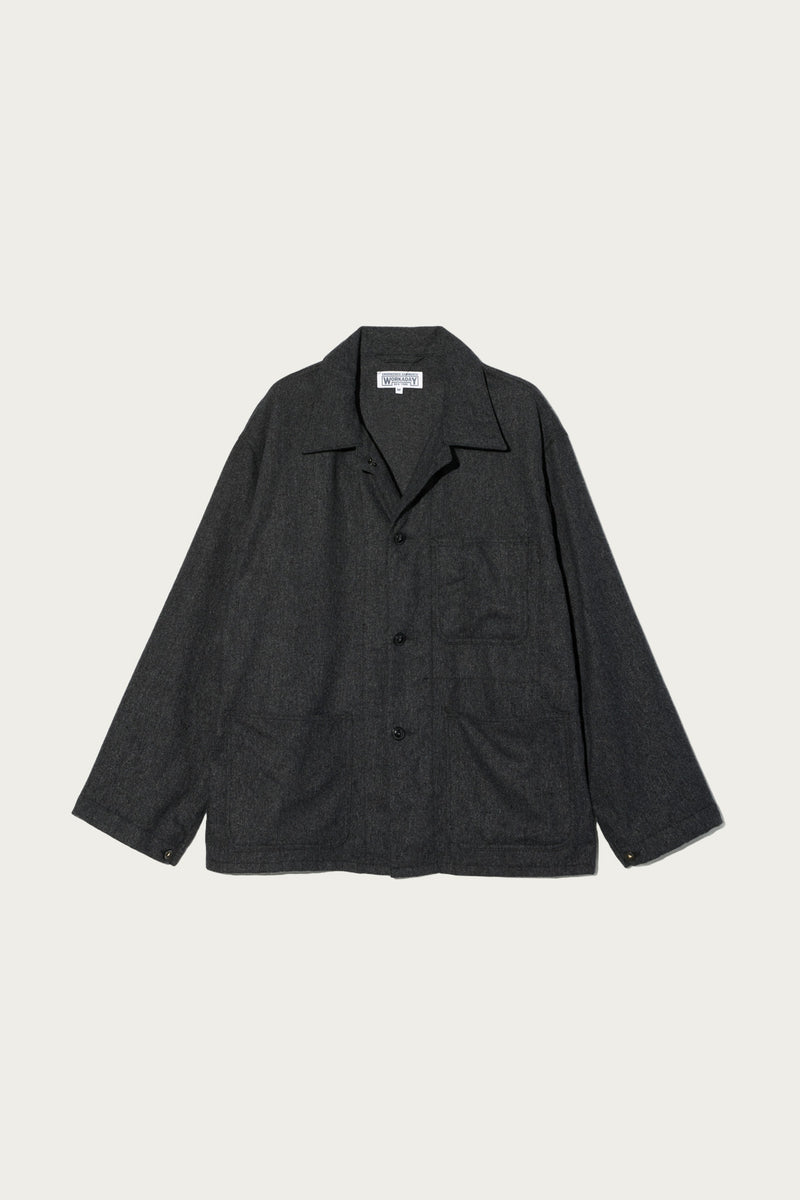 Engineered Garments Workaday Utility Jacket | Charcoal Worsted Wool ...