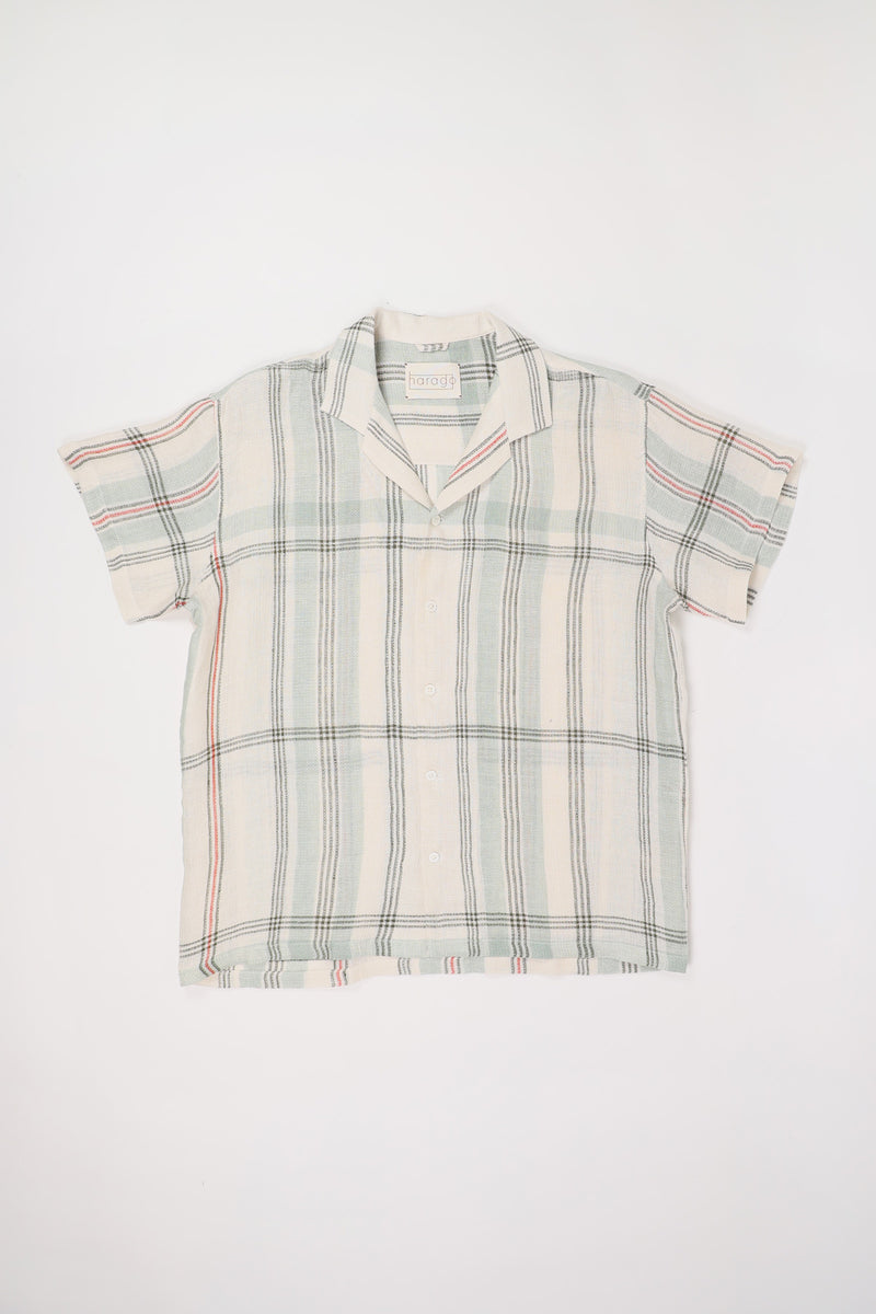 Harago Textured Linen Shirt | Off White | Canoe Club