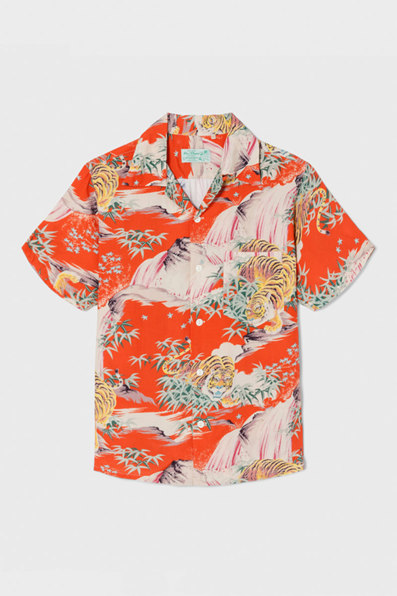 Re/Done Tiger Surf Rider Shirt | Red Tiger | Canoe Club